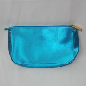 Estee Lauder | Bags | Estee Lauder Metallic Blue Cosmetic Bag | Poshmark